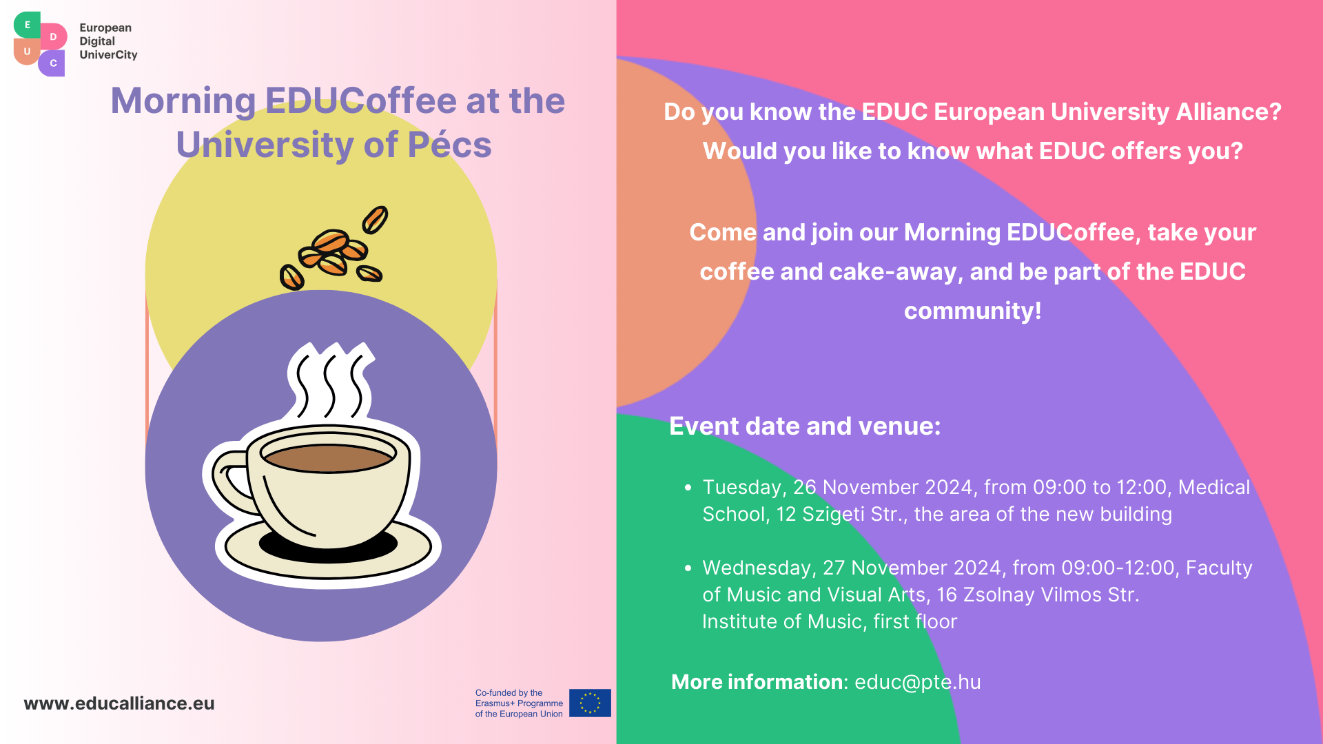 Morning EDUCoffee at the University of Pécs